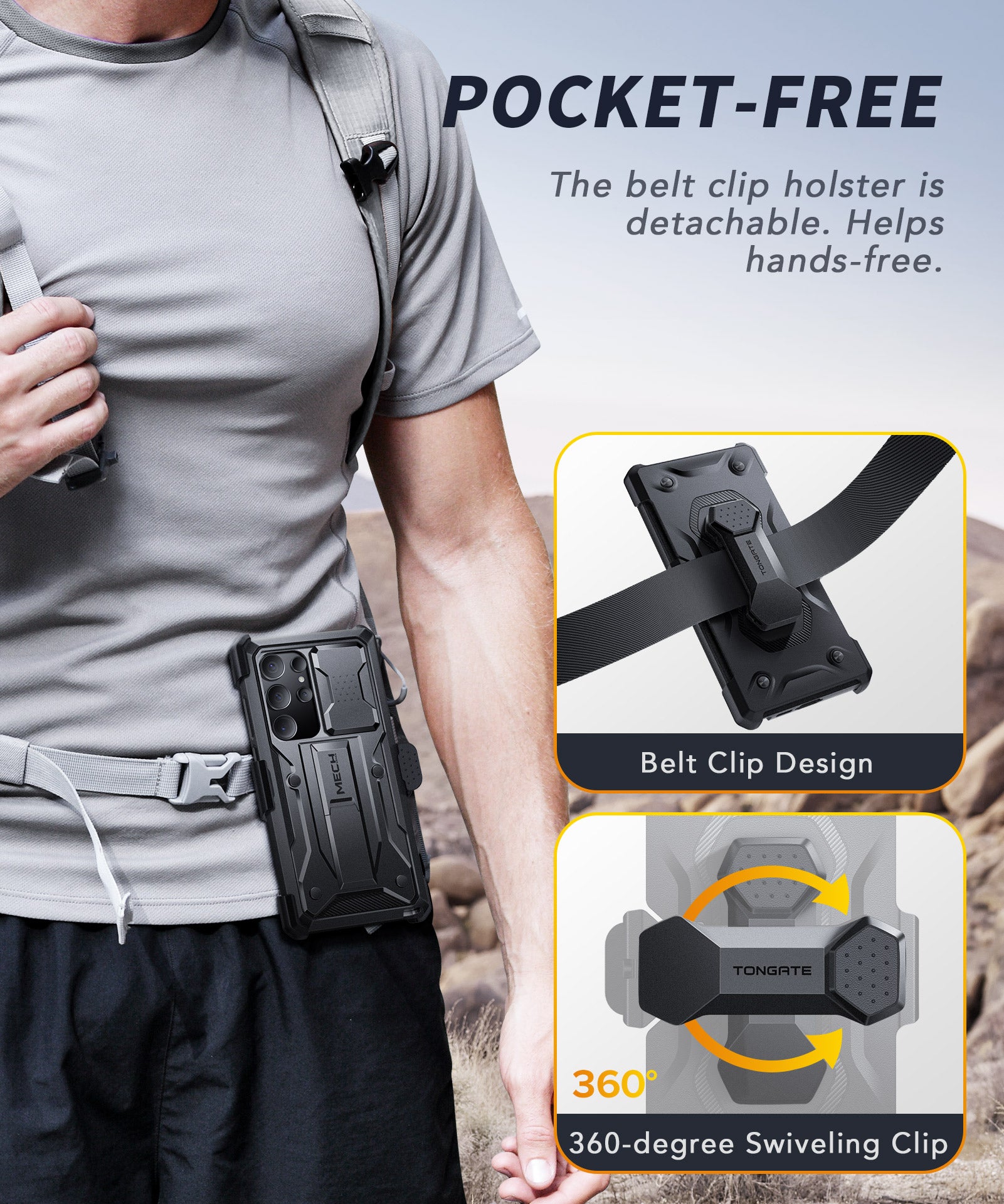 Samsung Galaxy S23 Ultra Case with Sliding Camera Cover, [with Front F ...